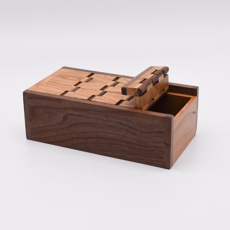 Available now Custom wooden 5 hinged rollup lid box – TreeToBox
