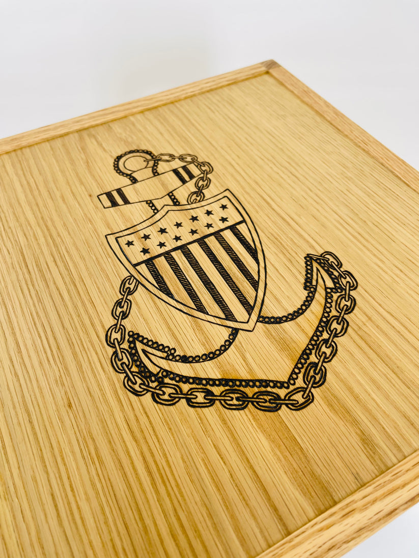 USCG Wooden Hat Box (Base price shown) (SENT IN 2-6 WEEKS) – TreeToBox