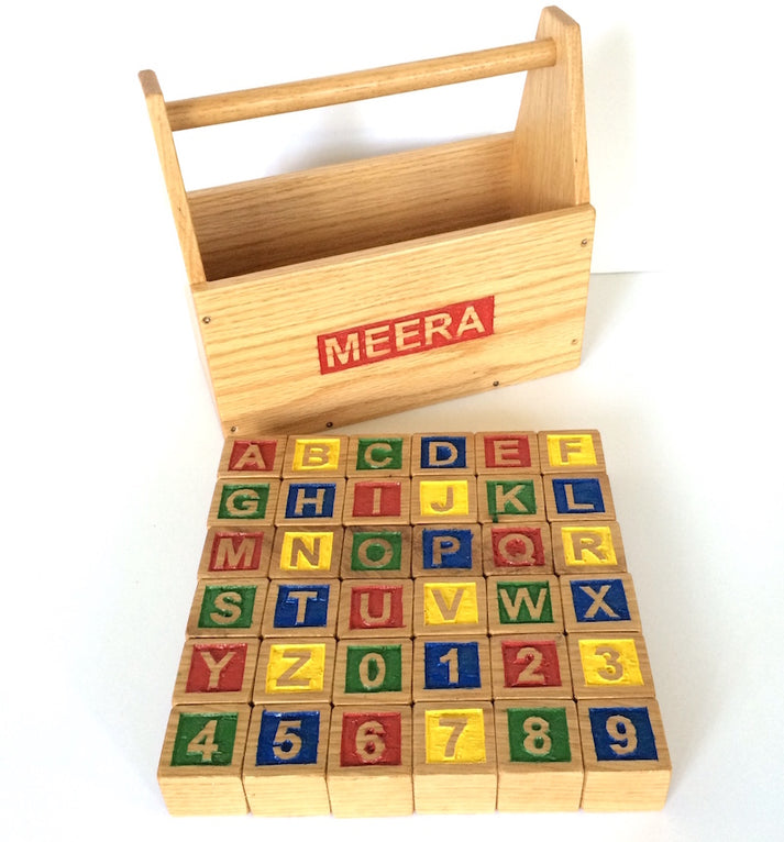 Custom wooden ABC blocks & box (Base price shown) – TreeToBox