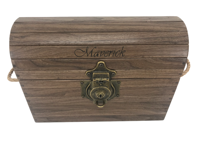 Wooden Treasure Chest (Base price shown) – TreeToBox