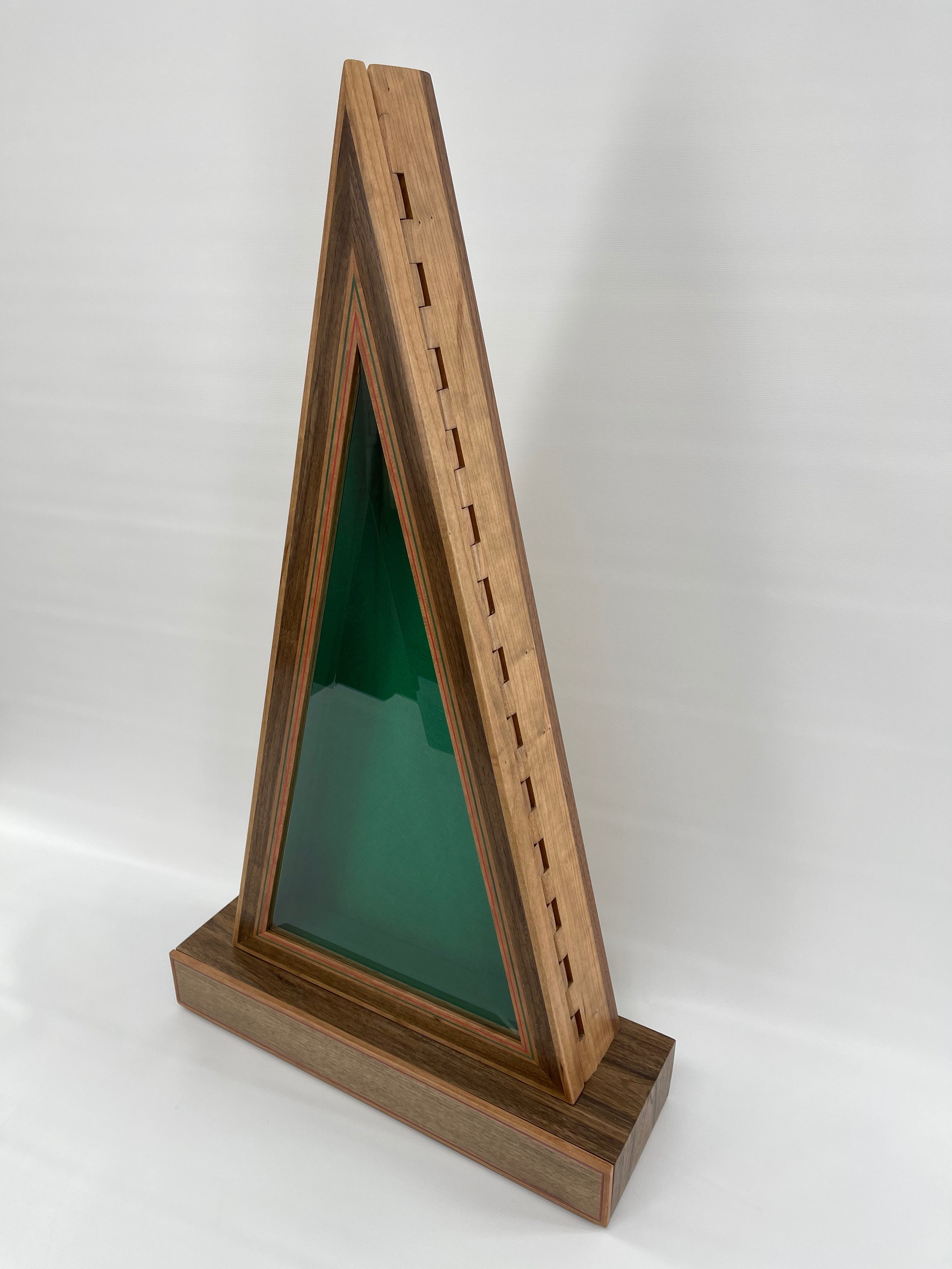 Wooden Triangle Display Cabinet – TreeToBox