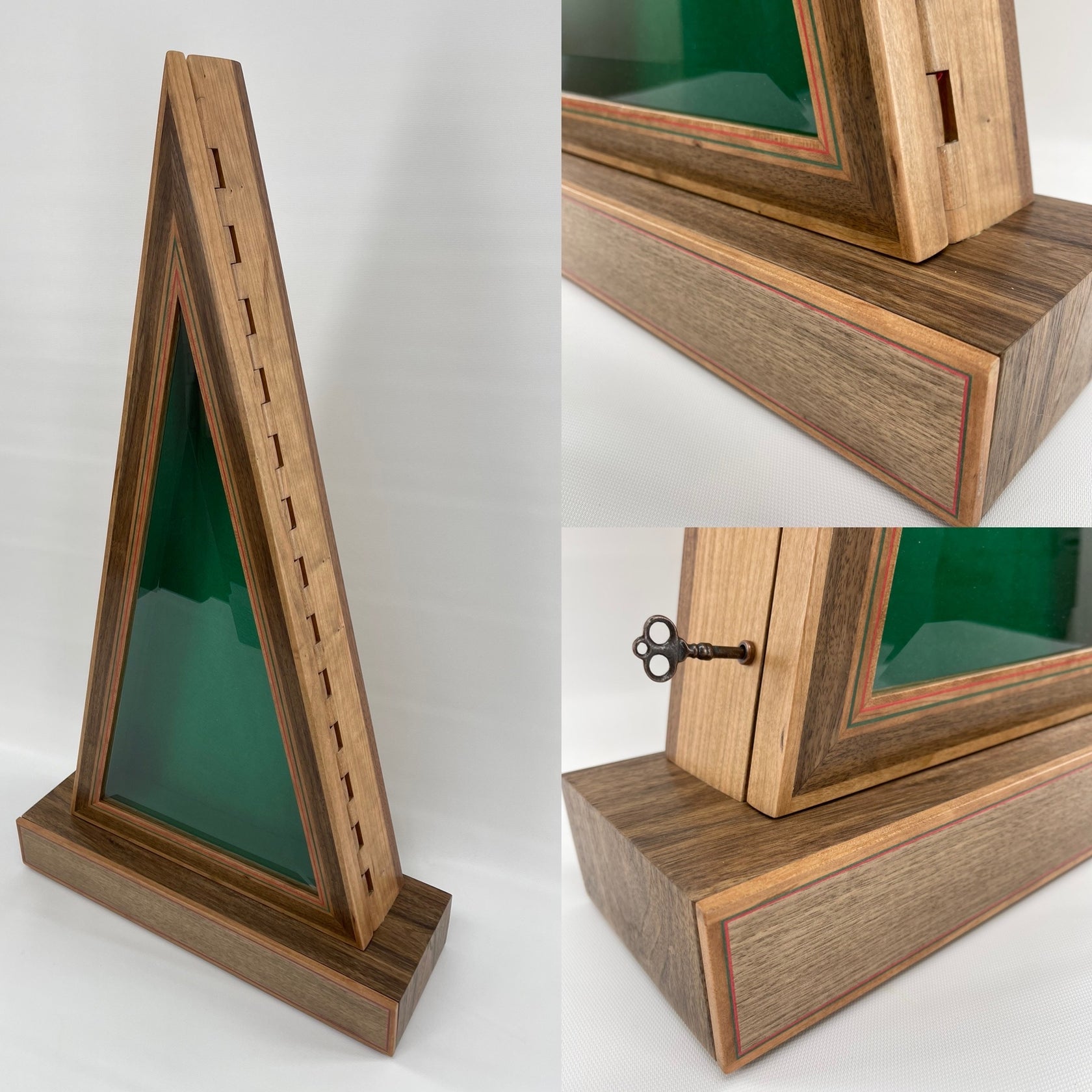 Wooden Triangle Display Cabinet – TreeToBox
