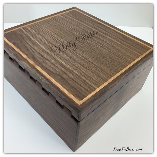 Custom wooden Bible box (Base price shown) – TreeToBox