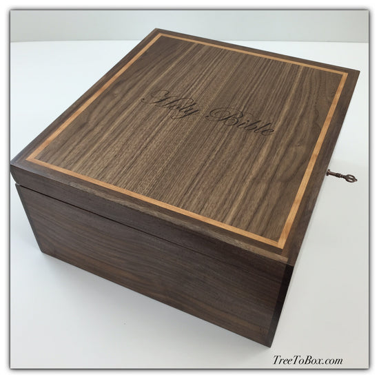 Custom wooden Bible box (Base price shown) – TreeToBox